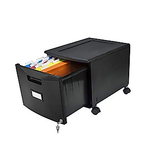 Storex 61264A01C File Cabinet, 1-Pack, Black