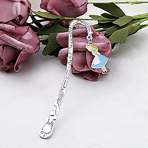 SERIAA Metal Bookmarks for Books Alice Pendant Book Mark Alice in Inspired Gifts (Blue Alice Bookmark)