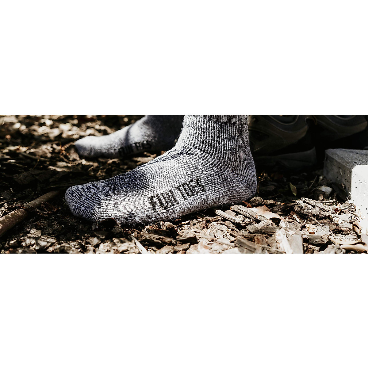 FUN TOES Merino Wool Ankle Socks 6 Pairs Arch Support and Cushioning Heel to Toe Reinforcement Ideal for Hiking (Blue, Men 10-13)