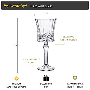 Paysky Wine Glasses Set of 2, Large Red Wine or White Wine Glass Gifts for Valentine's Day, Anniversary, Birthday -10 OZ…