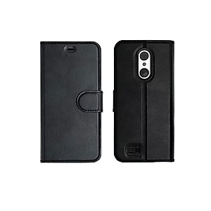Fixgut Phone Case Compatible with PEAQ PSP 400, Protective Case, Premium Bookcase Leather Case with Card Slots and Stand Function for PEAQ PSP 400, Black