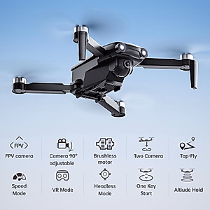 istone i5 Drone with 1080P HD FPV Camera,Foldable Drone for Kids and Adults with Brushless Motors,90° Adjustable Lens,Altitude Hold,Carrying Case,Gifts for Kids and Adults