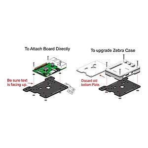 Zebra VESA Arm Mounting Plate - Acrylic - for Raspberry Pi5, 4 B, 3B+, 3, Pi 2, and Pi B+ Arduino: Black