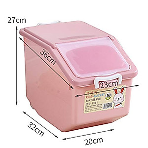 BESTONZON 10Kg Rice Container Dispenser Food Storage Container With Lids for Dry Food, Flour, Dog Food (Random Color)