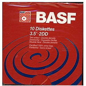 BASF 3.5 Inch Two Sided Double Density Floppy Disk - 10 Pack