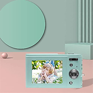 Niaviben Portable Mini Camera Rechargeable Student Digital Camera 30 Million Pixel HD Camera Pocket Digital Compact Camera for Home Green