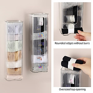 acDesign 2PCS Wall Mount Sock Underwear Drawer Organizer, Wall Hanging Underwear Storage Box for Wardrobe Cabinet Bedroom Socks Lingerie