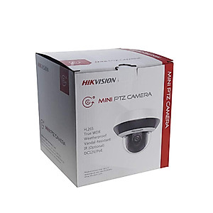 Hikvision 4MP POE Mini PTZ IP Camera DS-2DE2A404IW-DE3,Pan/Tilt/2.8mm~12mm 4X Optical Zoom，Smart IR Night Vision，Audio/Alram Interface， H.265+, Upgrade Version for DS-2DE3304W-DE