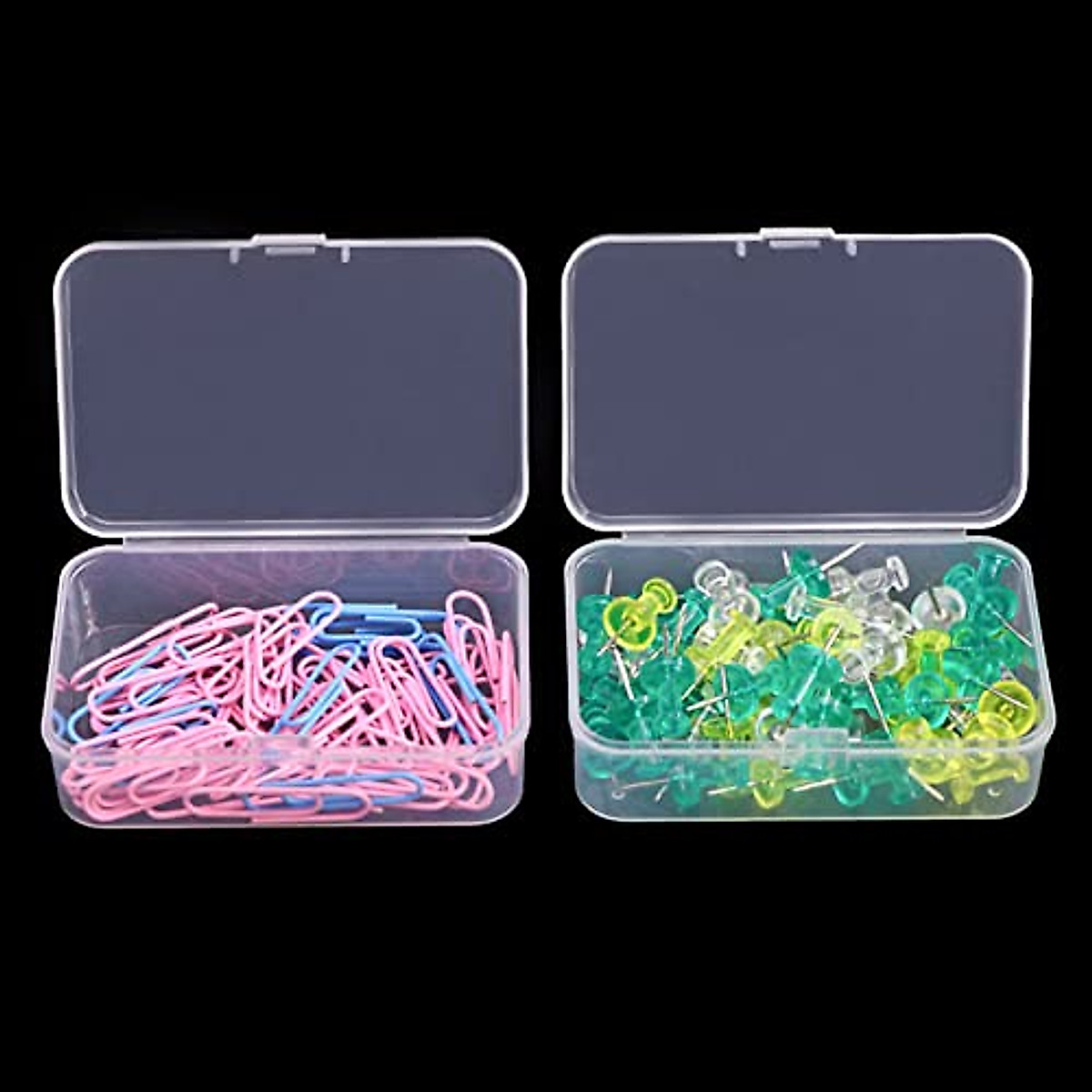 GBSTORE 10 pcs Small Clear Plastic Storage Box Mini Rectangle Bead Organizers Box Case Container for Jewelry Earplugs Crafts Nail Decoration Small Items