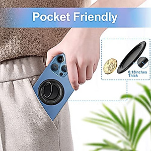 Removable Magnetic Disk Base Compatible with Magsafe Wireless Charge for Socket Grip, Magnet Disc Plates for Collapsible Cell Phone Finger Ring Holder Stand for iPhone 14 13 12 Pro Max Mini & Mag Case