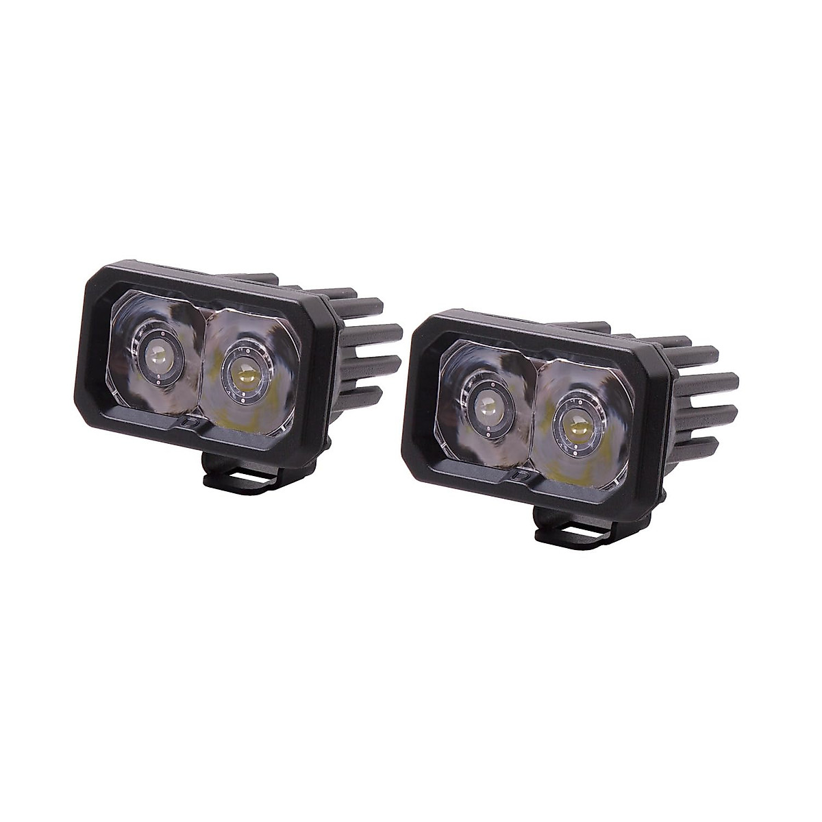 Diode Dynamics Stage Series 2in SAE/DOT White Pro Standard LED Pod (pair), Spot w/Amber Backlight