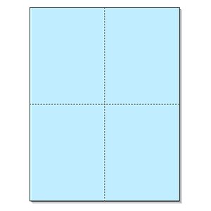 NextDayLabels - 8-1/2" x 11" Laser/Inkjet Postcards 4 Per Page, (4-1/4" x 5-1/2" Each Card | Blue, 200 Cards)