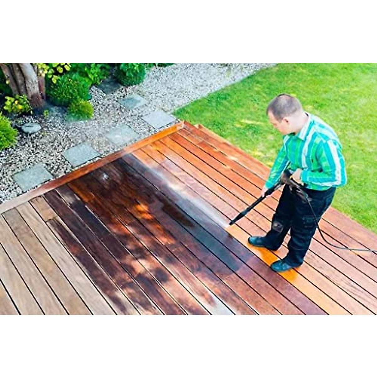 Workmoto Electric Pressure Washer, Power Washer with Foam Cannon, 4 Quick Connect Nozzles, 3900 PSI 2.4 GPM