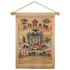 Americana Home & Garden Jr. O. U. A. M. Garden Flag Set Wood Dowel Americana US Historic July Memorial Veteran Independence United State American House Banner Small Yard Gift Double-Sided, Made In USA