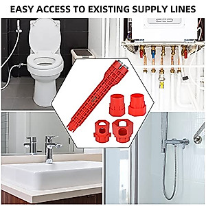NEWANOVI 14-in-1 Multi-functional Wrench for Toilet, Sink, Bathroom, Kitchen Plumbing Installation and Repairs