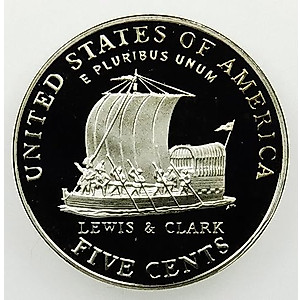 2004 S Deep Cameo Proof Jefferson Nickels Set of 2 coins - Lewis and Clark Keelboat and Louisiana Purchase Peace - 5c US Mint DCAM