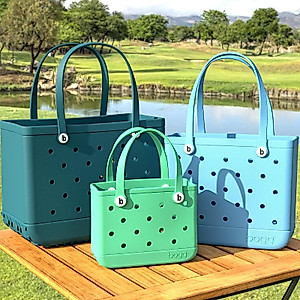 4Pcs Replacement Buttons and Waterproof Bag for Bogg Bag,Bogg Bag Accessories of Original X Large,Perfect with Beach Bag Practical White (Waterproof Bag + Buttons)