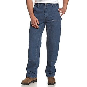 Carhartt Men's Loose Fit Heavyweight Denim Double-Front Utility Logger Jean, Darkstone, 36W x 32L