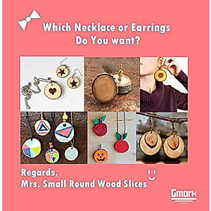 Gmark Natural Wood Slices 1"-1.5" Unfinished Round Discs 50 ct, Tree Bark Wooden Circles for DIY Crafts GM1083