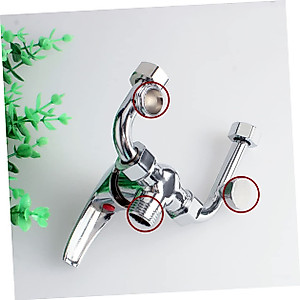 Gadpiparty 3pcs Clay Stove Mixer Tap Paw Print Bathtub Grips Toast Plate Kitchen Cabinet Organizer Thermostat Shoe Hanger Pink Cake Stand Diapers for Parrots Bath Tub Faucet Shower Head