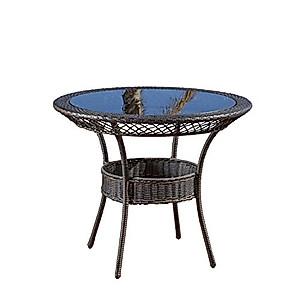 Christopher Knight Home Figi PE 34" Glass Table, Multibrown