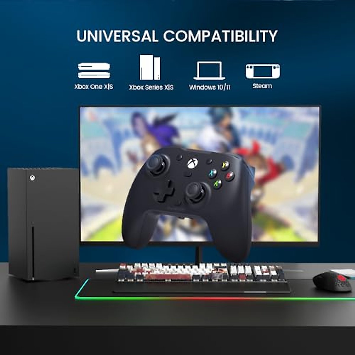 GameSir G7 HE Wired Xbox Controller, Officially Licensed Controller for Xbox Series X|S, Xbox One, Windows 10|11, PC, Video Game Controller with Hall Effect Sticks (Black)