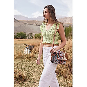 Myra Bag Aztec and Cowhide Shoulder Bag S-5729