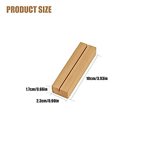 woshilaoDS 6 Pcs Wood Place Card Holders, Wooden Table Number Stands, Wooden Picture Holders Stands for Acrylic Signs, Wedding/Ceremony/Home/Party/Decoration Holders