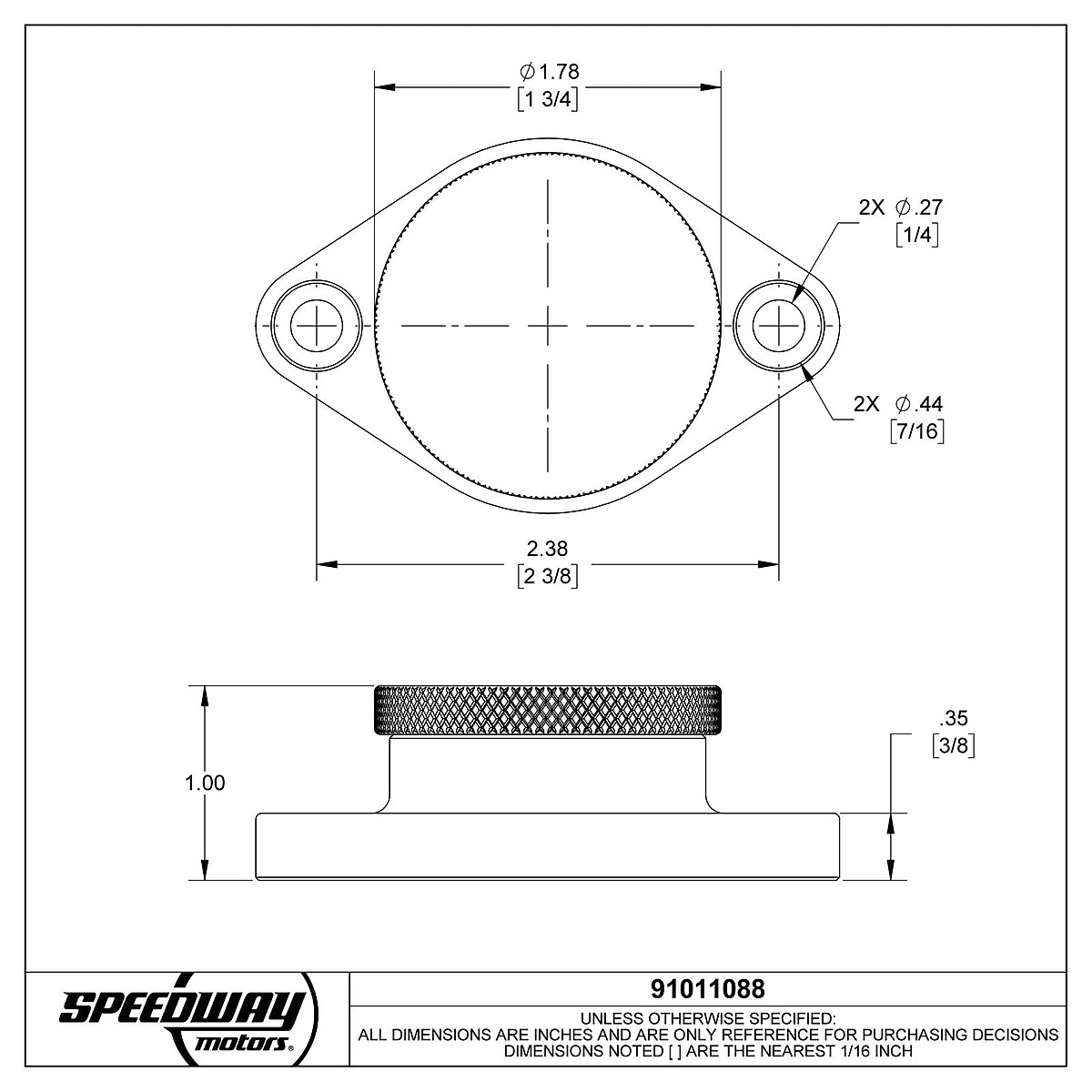 Bolt-On Billet Aluminum Engine Oil Filler Caps, Short
