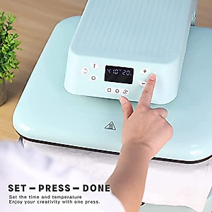 HTVRONT 15"x15" Heat Press Machine for T-Shirts & HTV Heat Transfer Vinyl Bundle: 20 Pack 12'' x 3FT Heat Transfer Vinyl Rolls