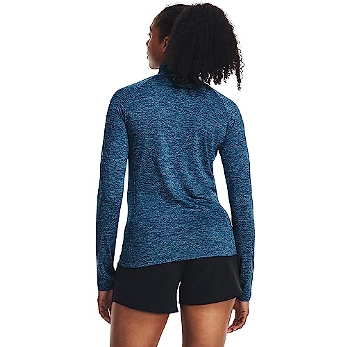 Under Armour Womens Tech Twist ½ Zip Long-Sleeve Pullover, (427) Varsity Blue/Blizzard/Metallic Silver, Large