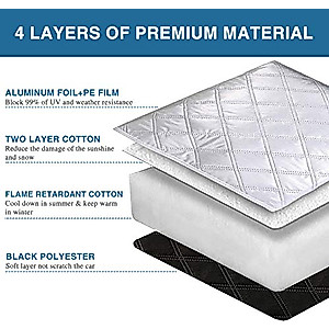 RV Windshield Cover Compatible with Ford Class C 1997-2023 RV Front Window Cover RV Motorhome Windshield Cover RV Window Shade Sunshade Cover Snow Cover with Mirror Cutouts