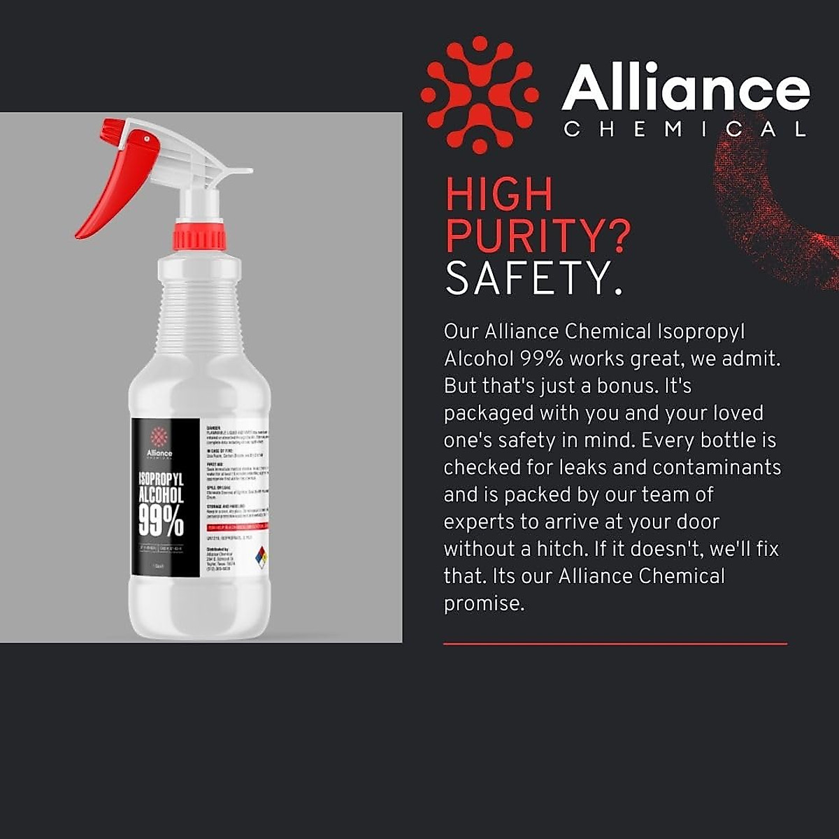 Isopropyl Alcohol 99% - 4 x 1 Quart Spray Bottles - High-Purity Concentrated Rubbing Alcohol for Effective Cleaning - Quick-Drying, Domestically Sourced IPA