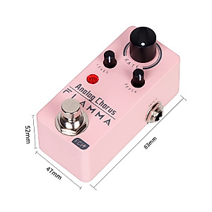 FLAMMA Chorus Pedal, FC14 Analog Chorus Guitar Effects True Bypass Portable Durable Metal Shell