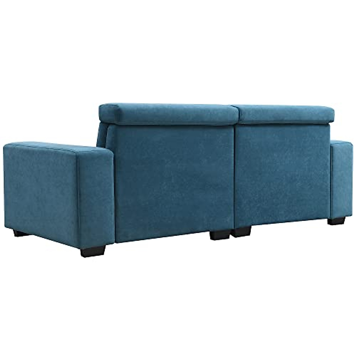 Bellemave Upholstered Sofa Couch 2-Seater Sectional Sofa Couch Velvet Loveseat with Multi-Angle Adjustable Headrest, Spacious and Comfortable for Living Room, Apartment, Office (Light Blue)