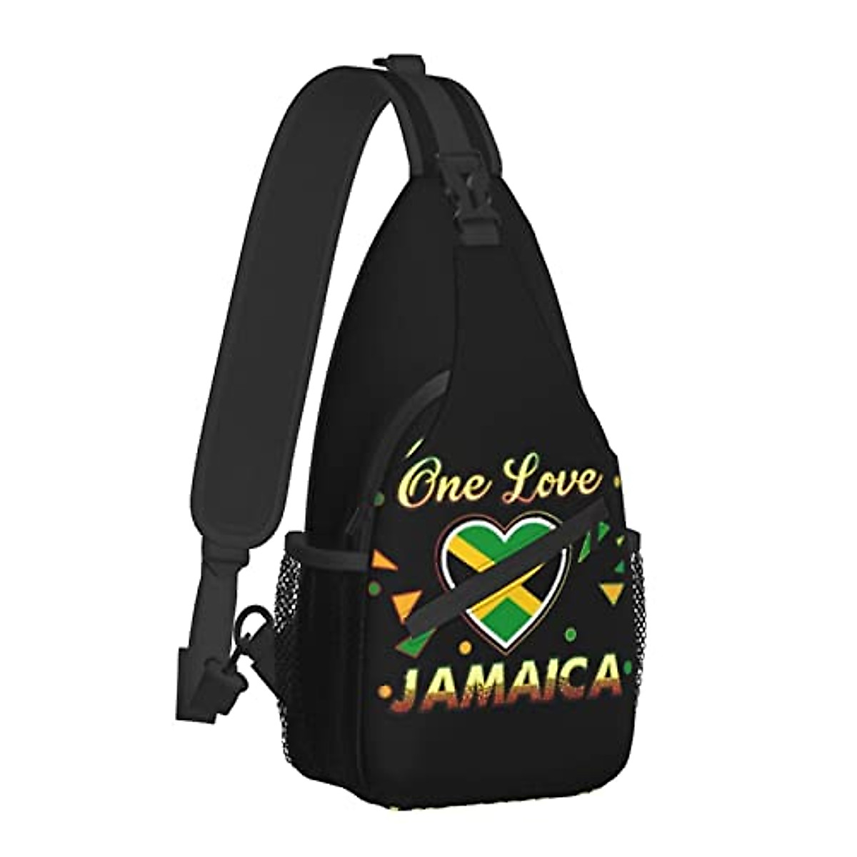 Cute Jamaica Flag Sling Bag Crossbody Chest Daypack Casual Backpack Jamaican Shoulder Bags for Women Men