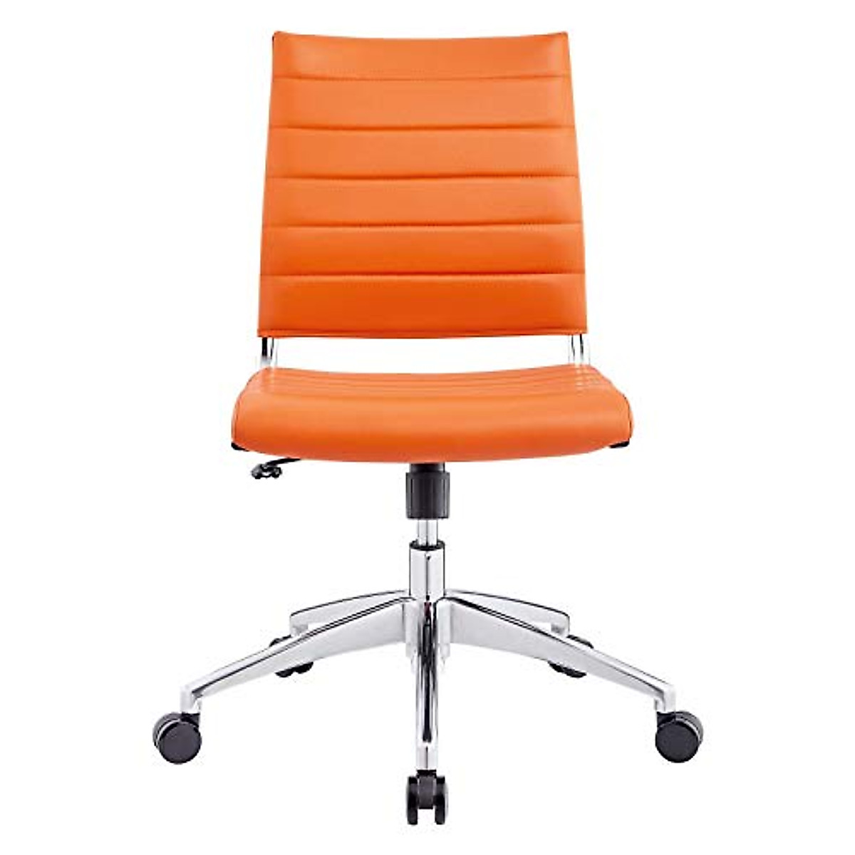 Modway EEI-1525-ORA Jive Ribbed Armless Mid Back Swivel Conference Chair In Orange