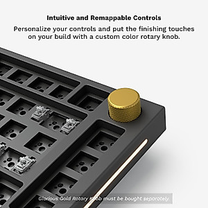 Glorious Modular Mechanical Gaming Keyboard - 75% / Barebones/Pre Built/Black and White (Barebones (Black))