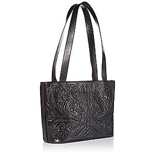 Mauzari Women's Small Leather Shoulder Bag (Obsidian)