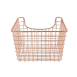 Spectrum Diversified Scoop wire Storage Basket, Medium, Copper