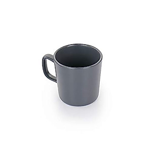 Elama Luxmatte Contemporary Dinnerware Set, 20 Piece, Dark Grey