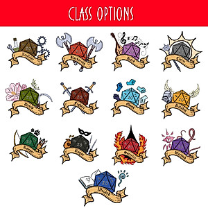 AVITO Personalized RPG Classes Tumbler - 20 oz Stainless Steel Tumbler with Lid and Straw