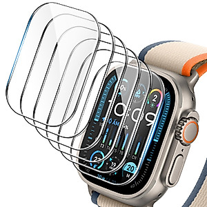 LK 6 Pack for Apple Watch Ultra 2 Screen Protector 49mm / Apple Watch Ultra [Install Tool Included] Touch Sensitive, HD Clarity [9H Tempered Glass] Screen Protector Apple Watch Ultra 2, Shatterproof