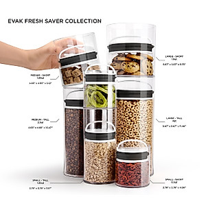 Prepara Evak Fresh Saver Plastic Food Storage, 74 Ounce, White