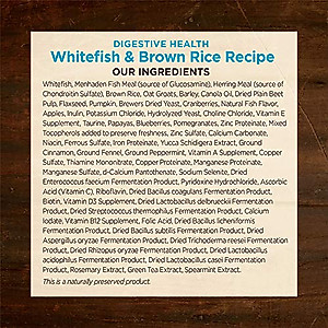 Wellness CORE Digestive Health Dry Dog Food with Wholesome Grains, Highly Digestible, for Dogs with Sensitive Stomachs, Made in USA with Real Protein (Whitefish & Brown Rice, 4-Pound Bag)