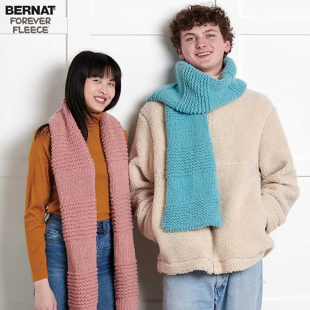 Bernat Forever Fleece Balsam Yarn - 2 Pack of 280g/9.9oz - Polyester - 6 Super Bulky - 194 Yards - Knitting/Crochet