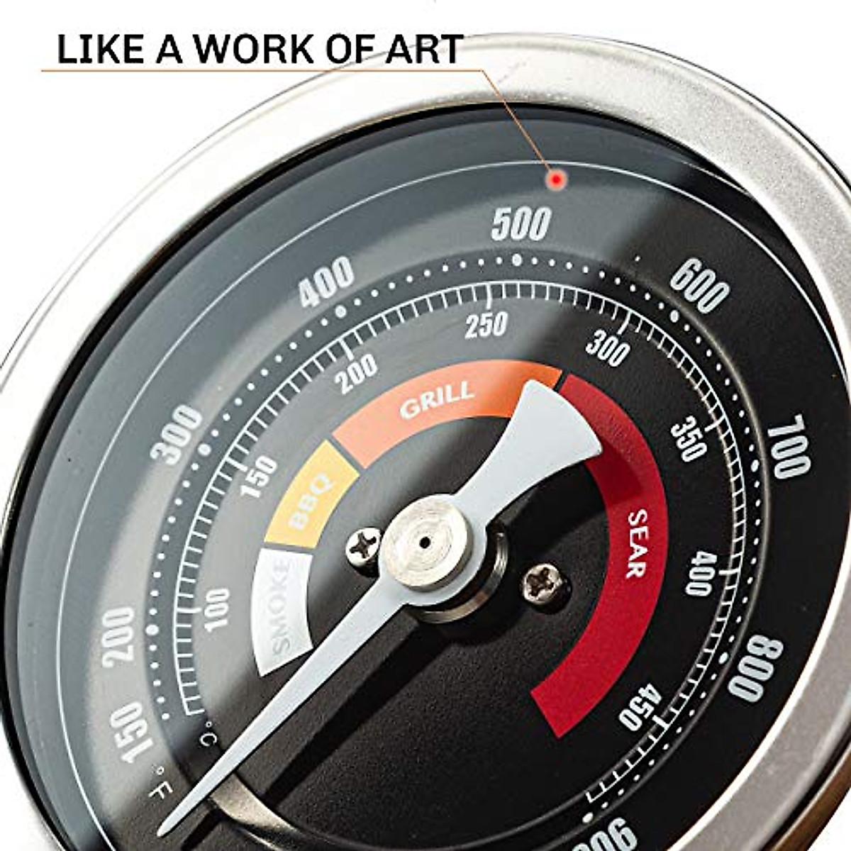 GriAddict 3.3" Green Egg Thermometer Replacement - Big Green Egg Temperature Gauge Tool, 150-900°F with Waterproof and No-Fog Glass Lens, Hermetically Sealed and Maintain Precise Cooking Temperatures