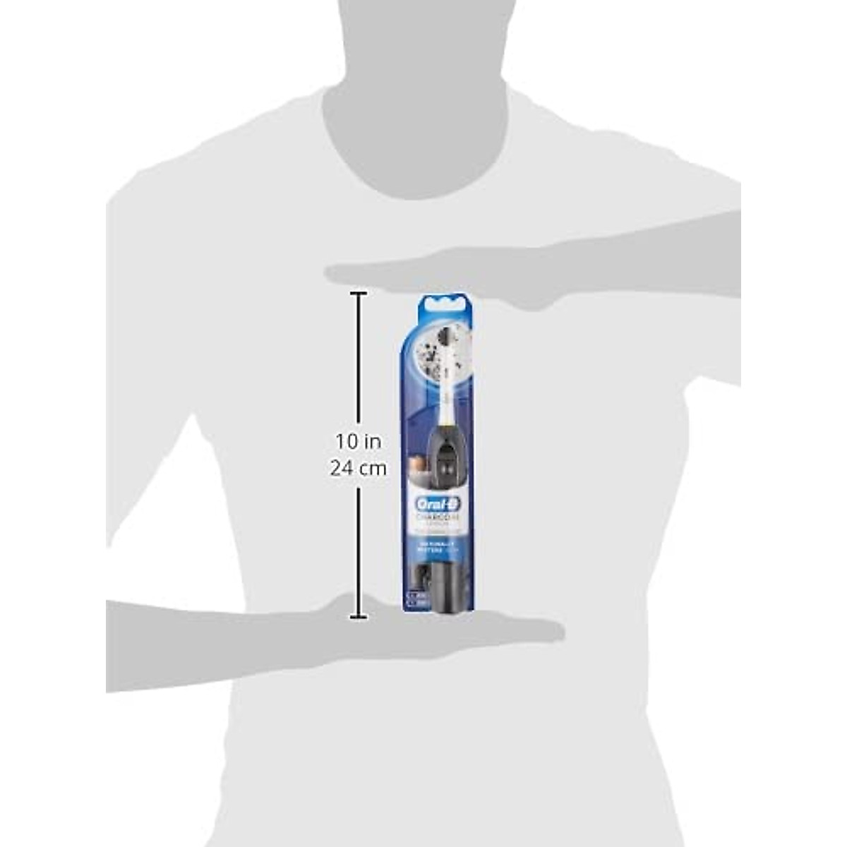 Oral-B Pro 100 Charcoal, Battery Powered Electric Toothbrush, Black