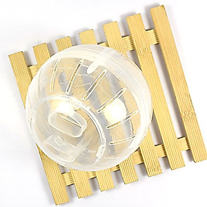 elegantstunning Plastic Pet Rodent Mice Jogging Ball Toy Hamster Gerbil Rat Exercise Balls Play Toys Pure White 10cm10cm10cm