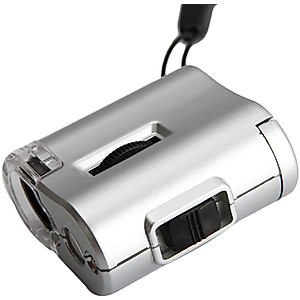 Mini Pocket 60X LED UV Light Lamp Microscope Magnifier Magnifying Loupe for Money Currency Detect Detecting Maps Coins Stamps Jewelry Jeweller